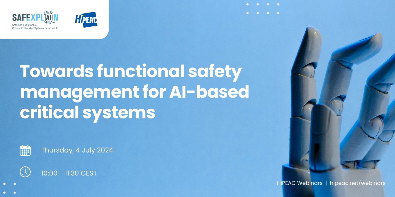 Webinar: AI-FSM- Towards Functional Safety Management for Artificial ...